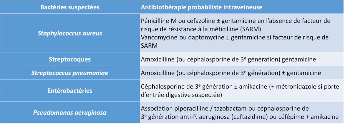 Bactériémies et endocardites infectieuses